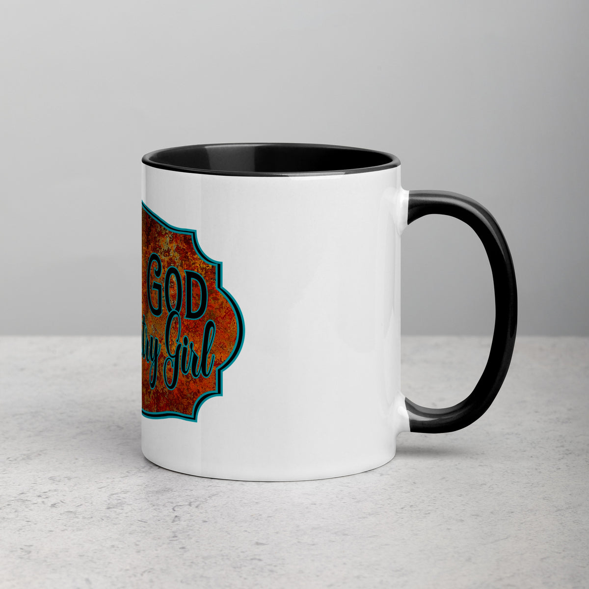 Thank God I'm a Country Girl Mug with Color Inside| Barn Bum